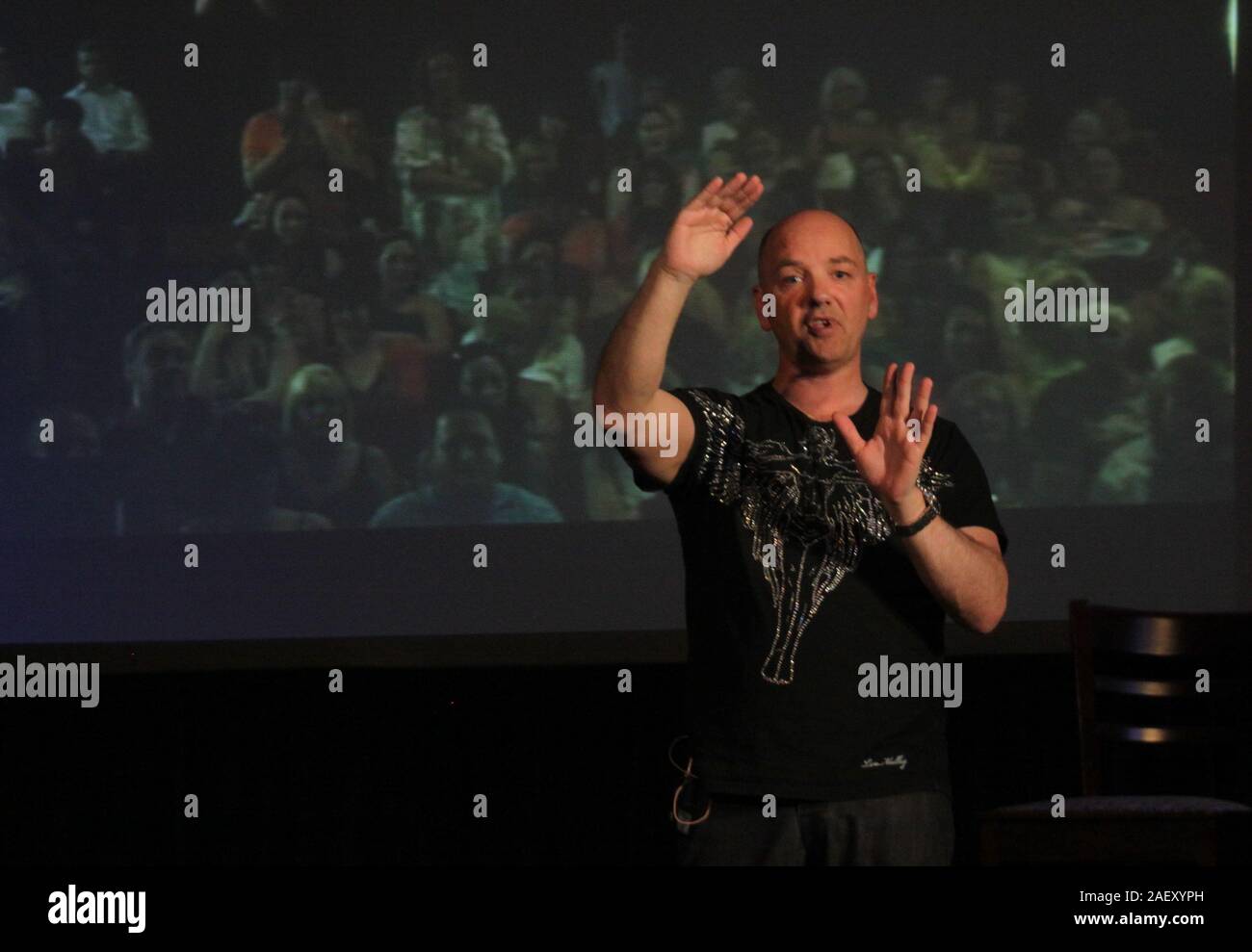 Liverpool,uk Medium Joe Power at Liverpool Epstein Theatre credit Ian ...