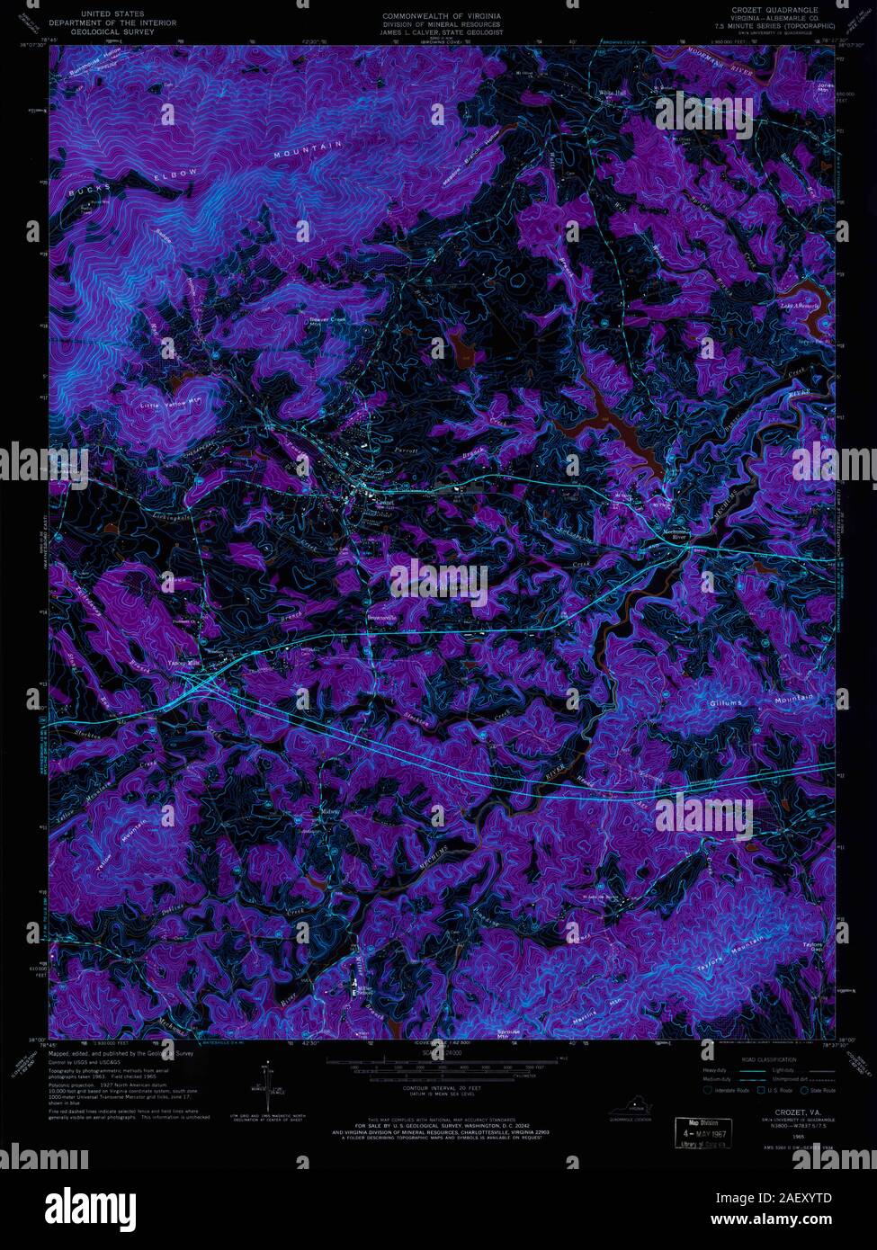 Crozet map hi-res stock photography and images - Alamy