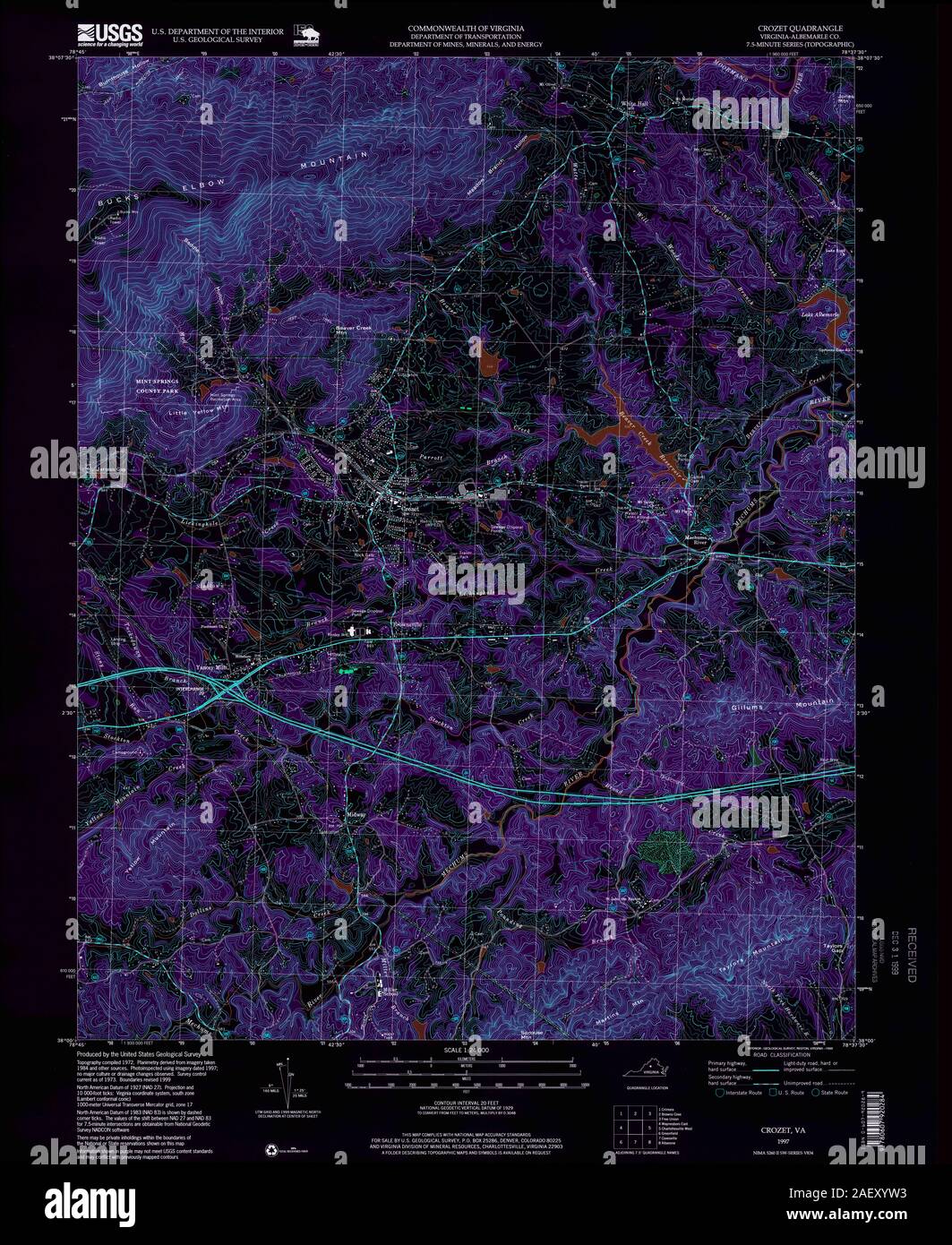 Crozet map hi-res stock photography and images - Alamy