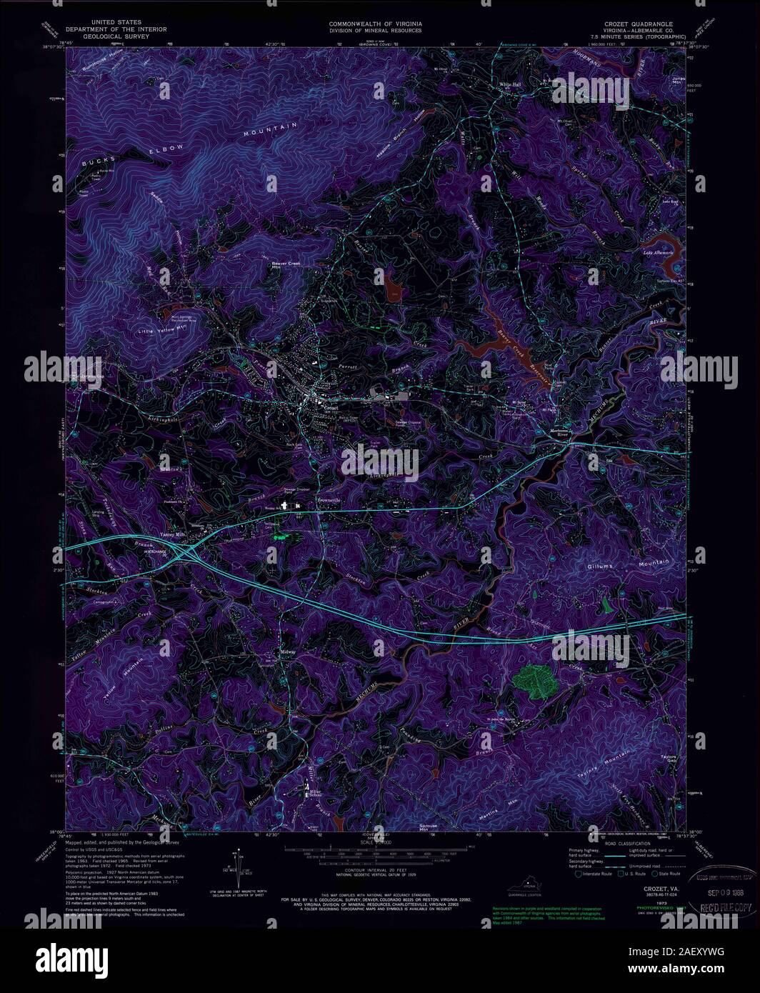 Crozet map hi-res stock photography and images - Alamy