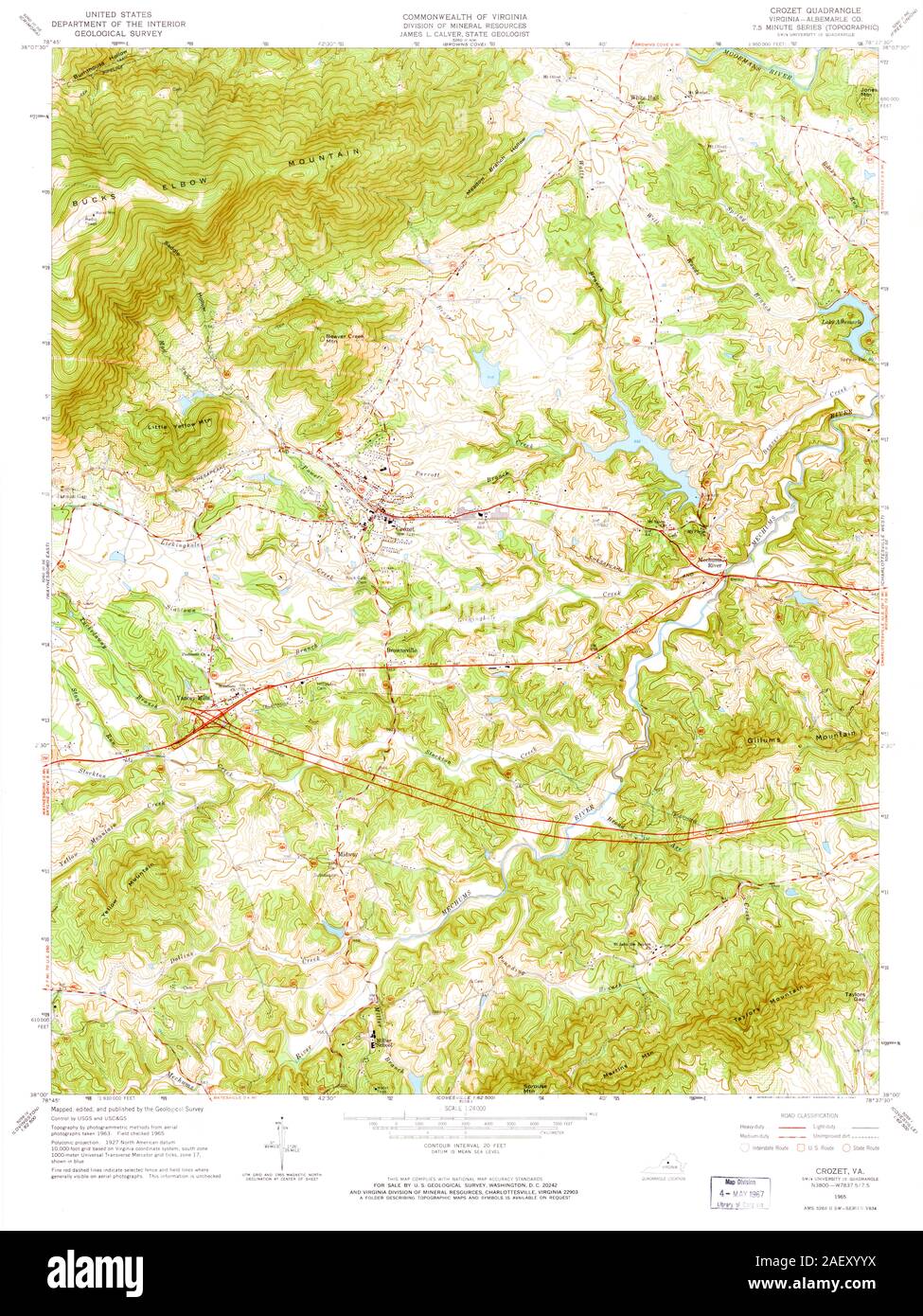 Crozet map hi-res stock photography and images - Alamy