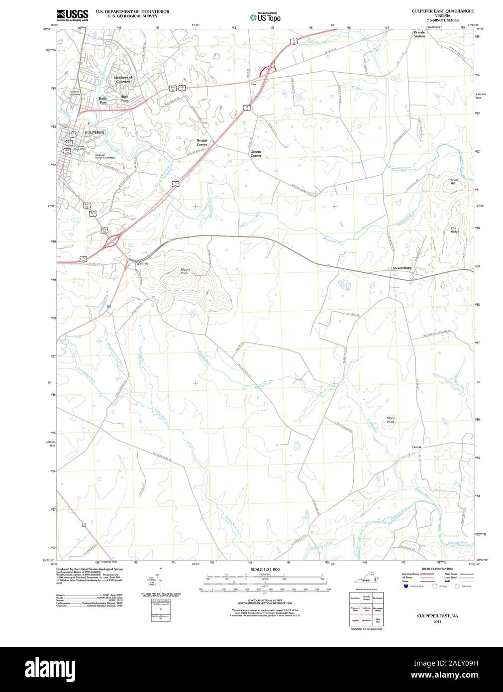 Culpeper map hi-res stock photography and images - Alamy