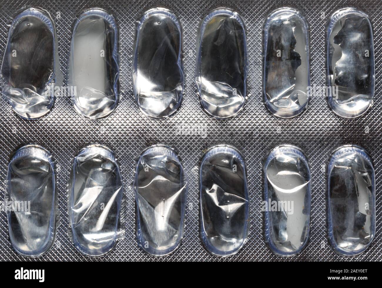 Collection of used tablet and pill cover Stock Photo - Alamy