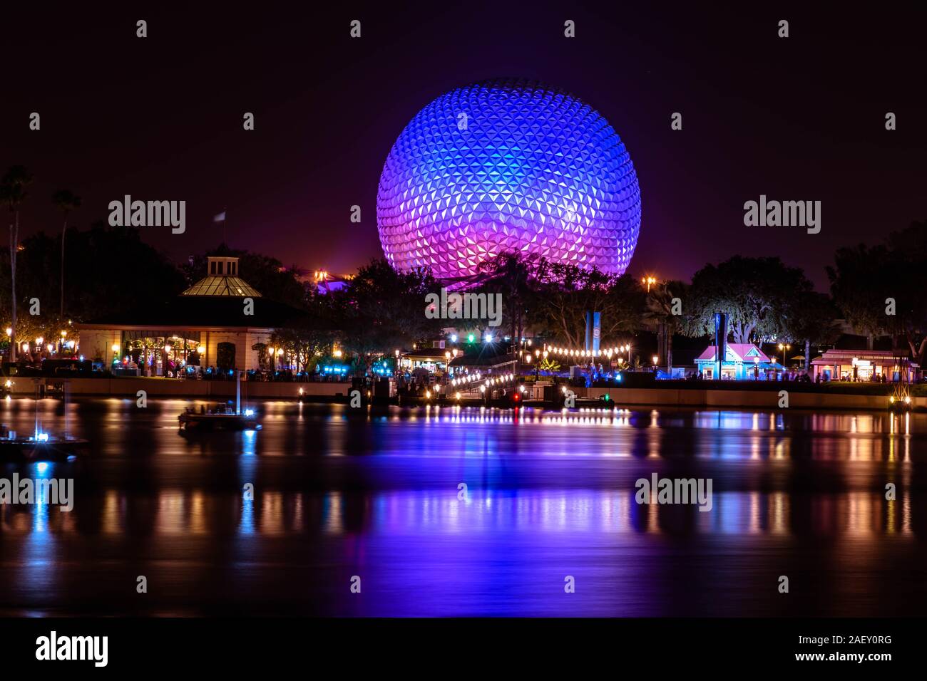 Orlando, Florida. November 29, 2019. Illuminated and colorful big ...