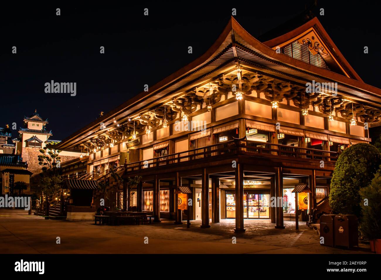 Orlando, Florida. November 29, 2019. Illuminated Japan Pavillion at ...