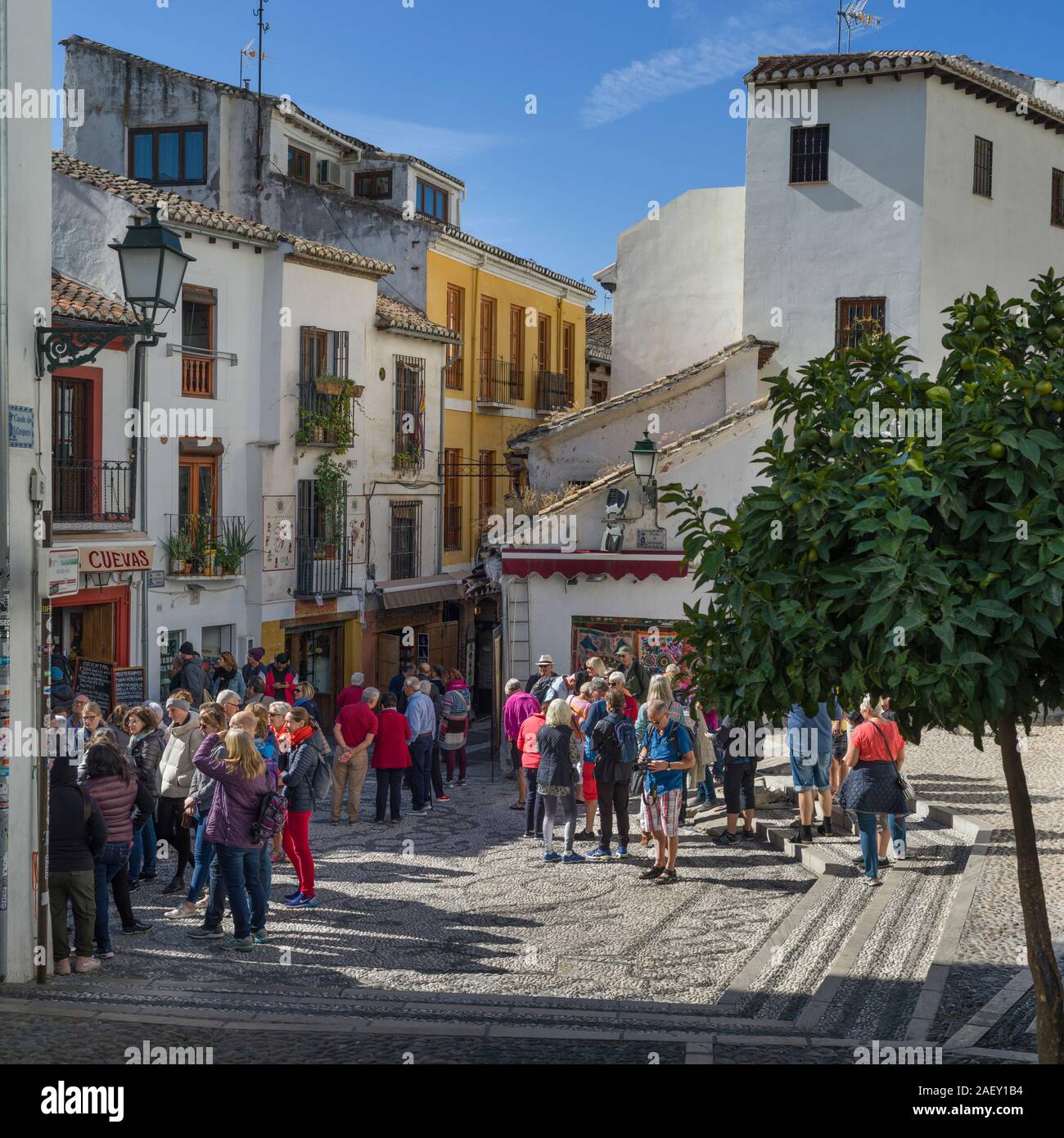 People on the street, Granada, Granada Province, Spain Stock Photo - Alamy