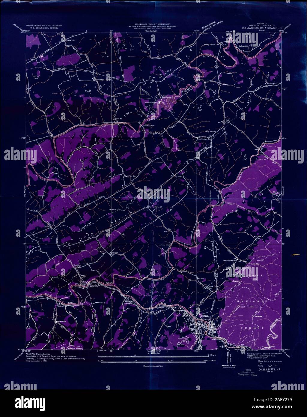 VA Damascus 184712 1935 24000 Inverted Stock Photo - Alamy