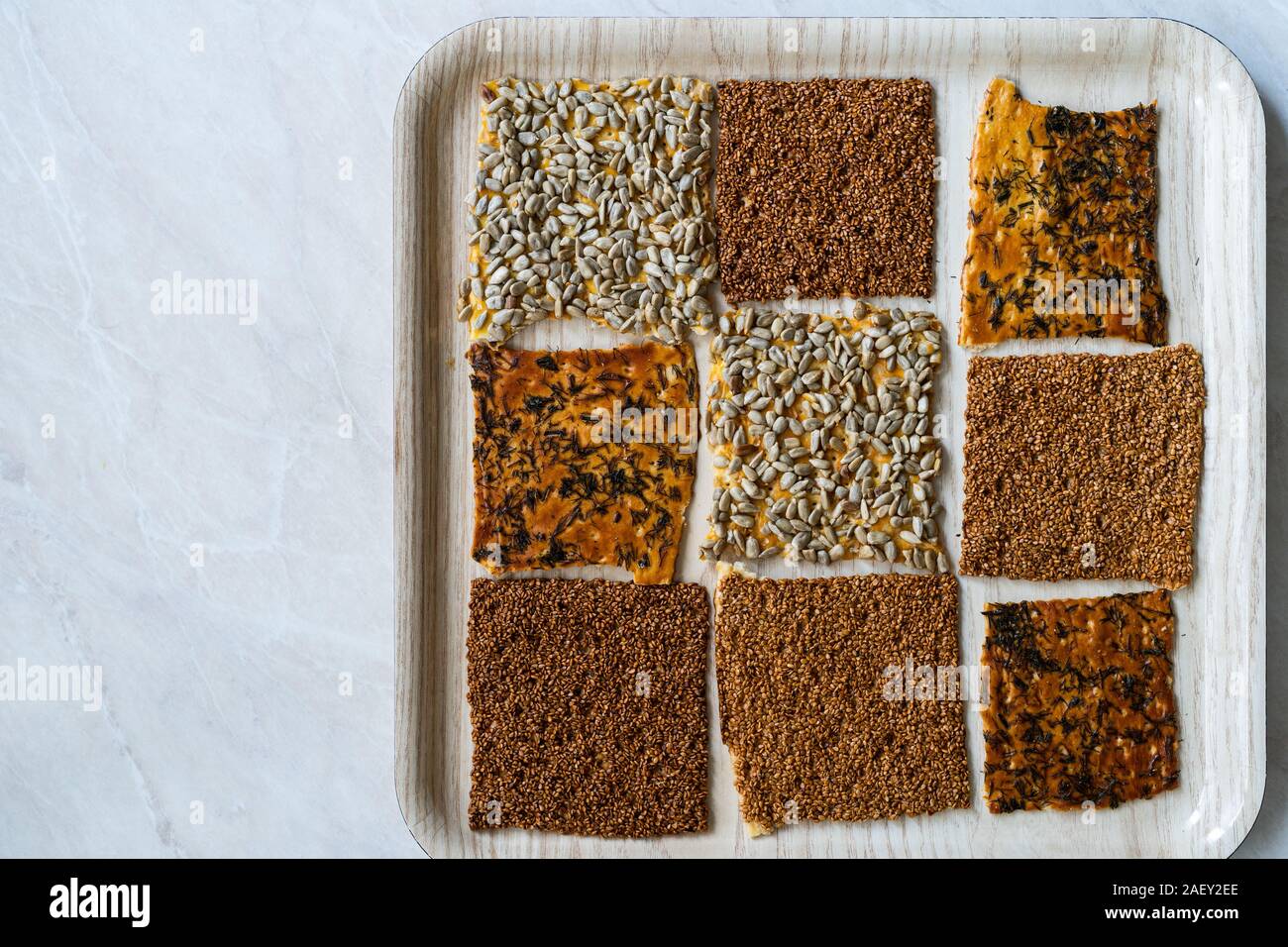 Turkish Homemade Snacks Biscuit with Sunflower Seeds, Sesame and Dill ...