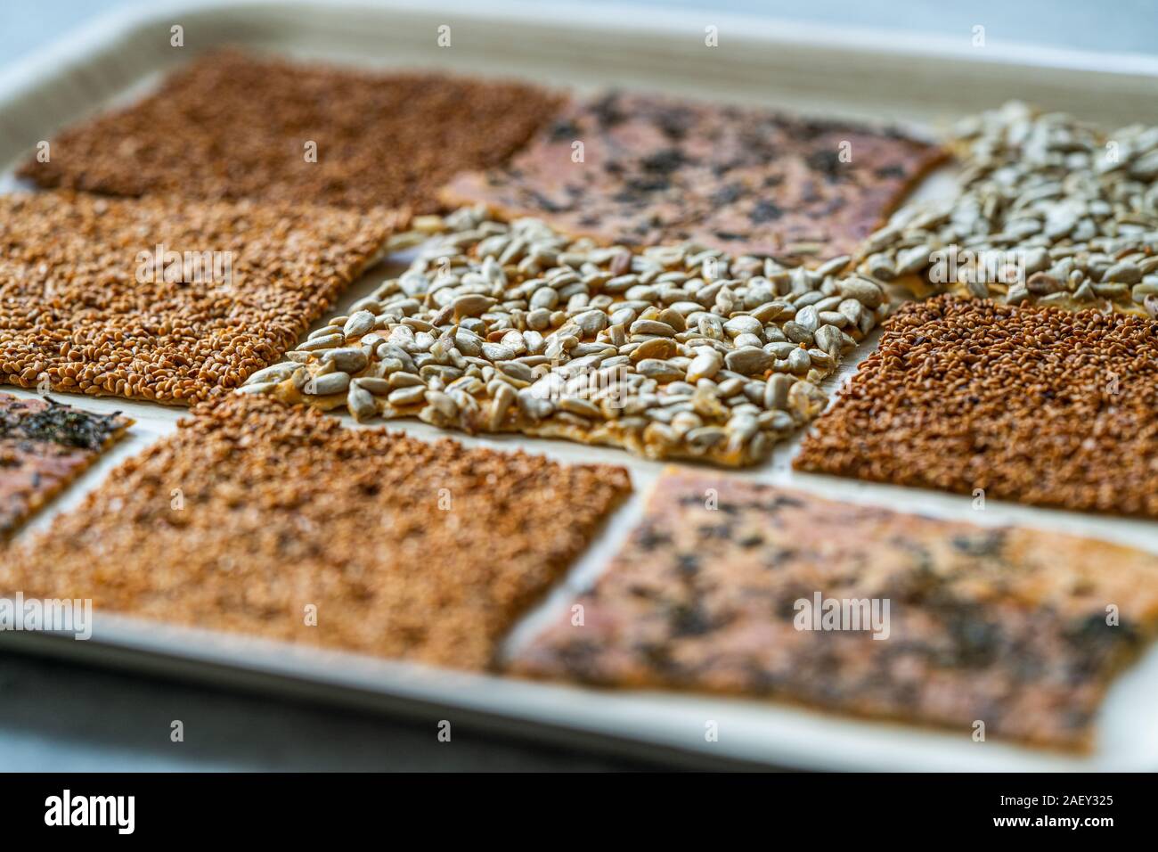Turkish Homemade Snacks Biscuit with Sunflower Seeds, Sesame and Dill ...