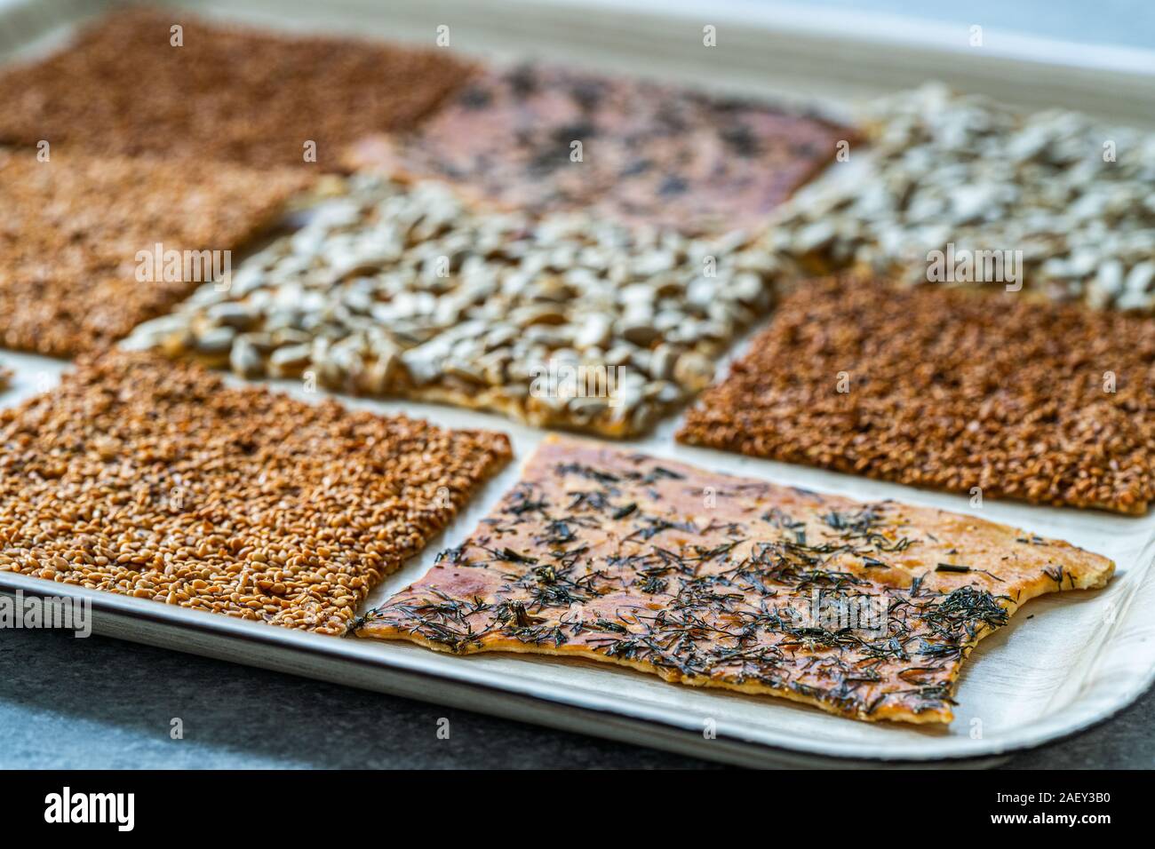 Turkish Homemade Snacks Biscuit with Sunflower Seeds, Sesame and Dill ...