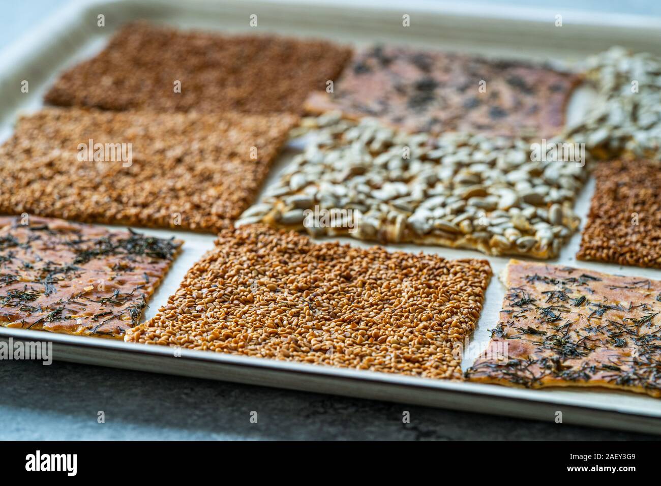 Turkish Homemade Snacks Biscuit with Sunflower Seeds, Sesame and Dill ...