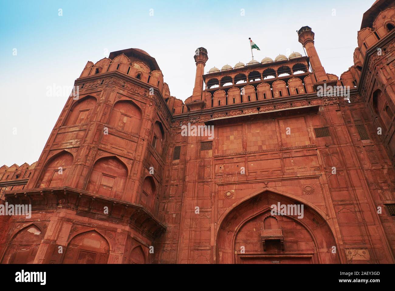 Red Fort or Lal Qila in Delhi, India. Ancient Fort made of red ...