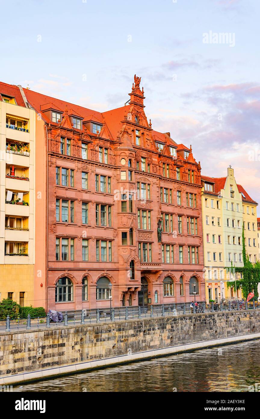 Berlin, Germany - August 3, 2019: View to historic buildings on the ...