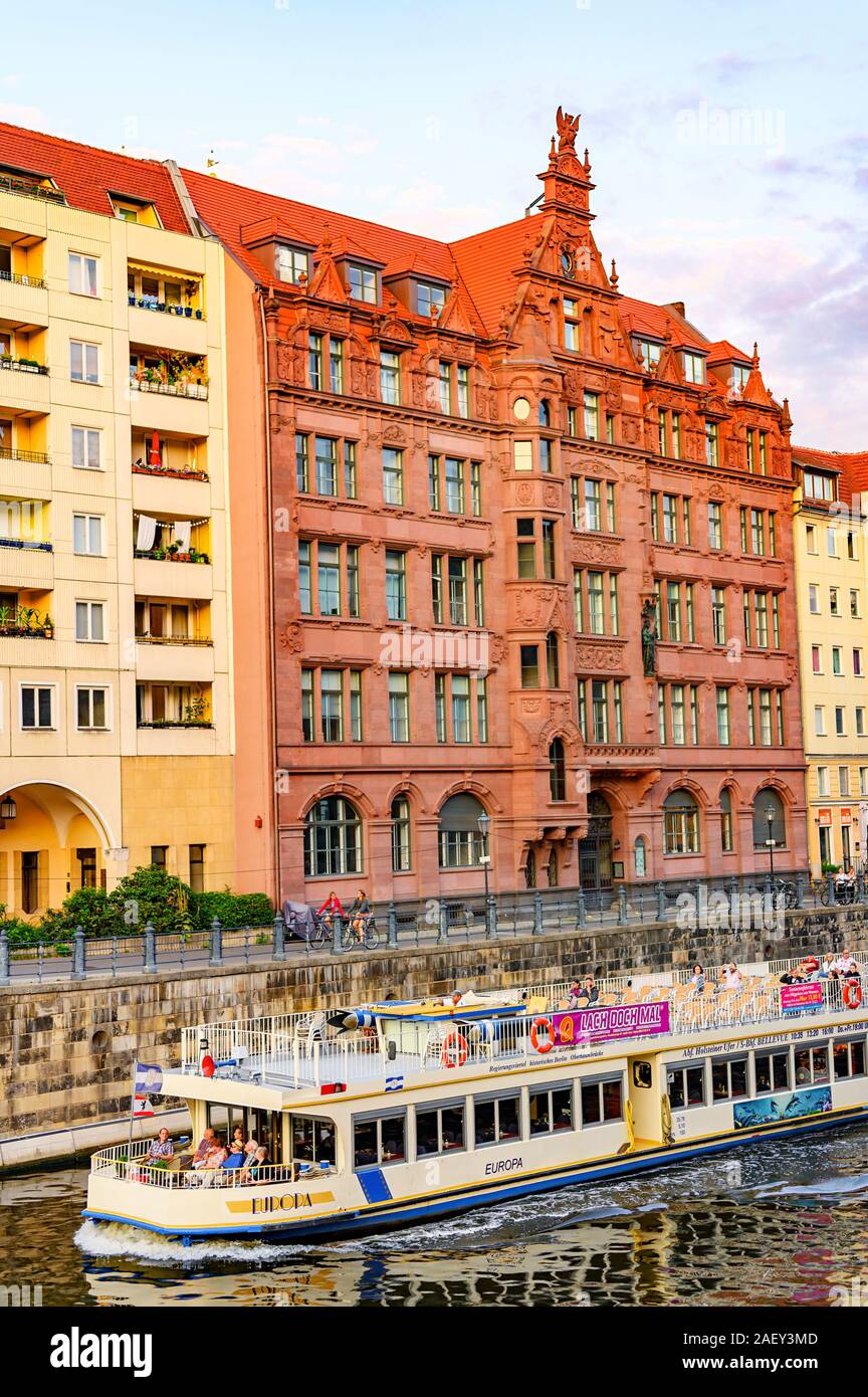 Berlin, Germany - August 3, 2019: View to historic buildings on the ...