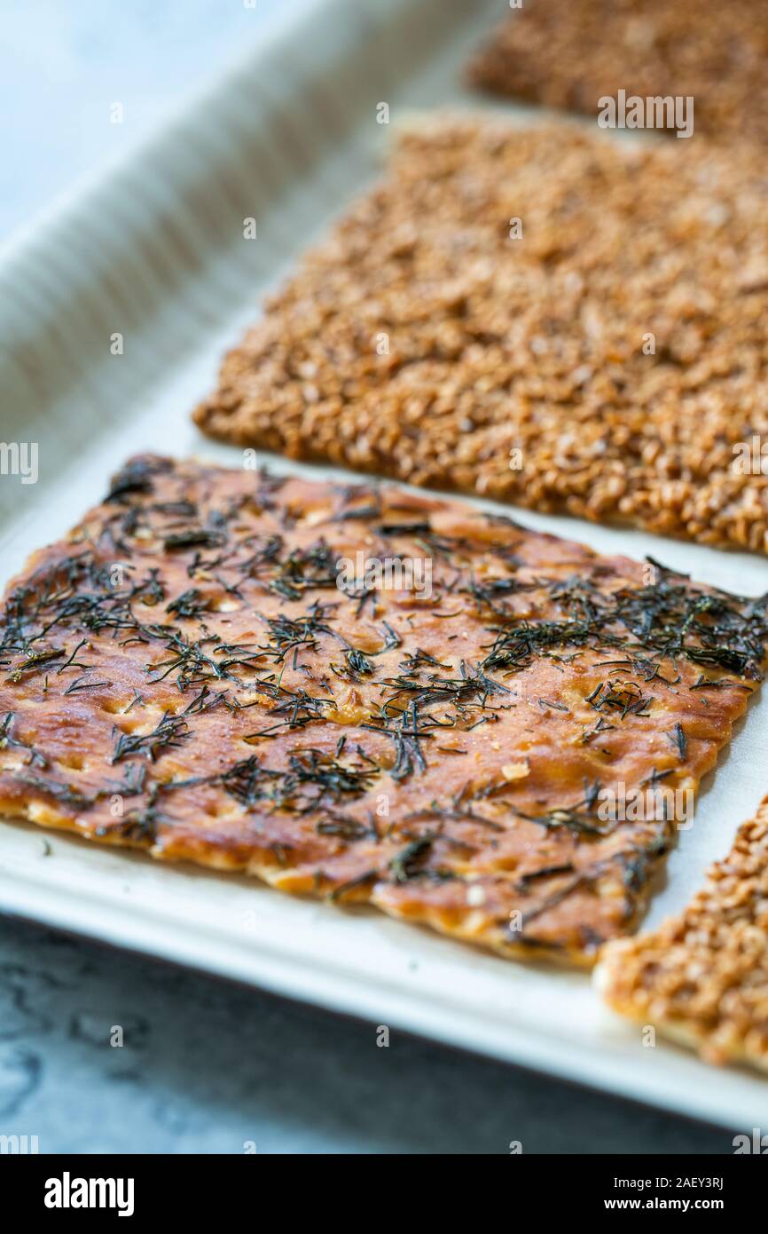 Turkish Homemade Snacks Biscuit with Sunflower Seeds, Sesame and Dill ...
