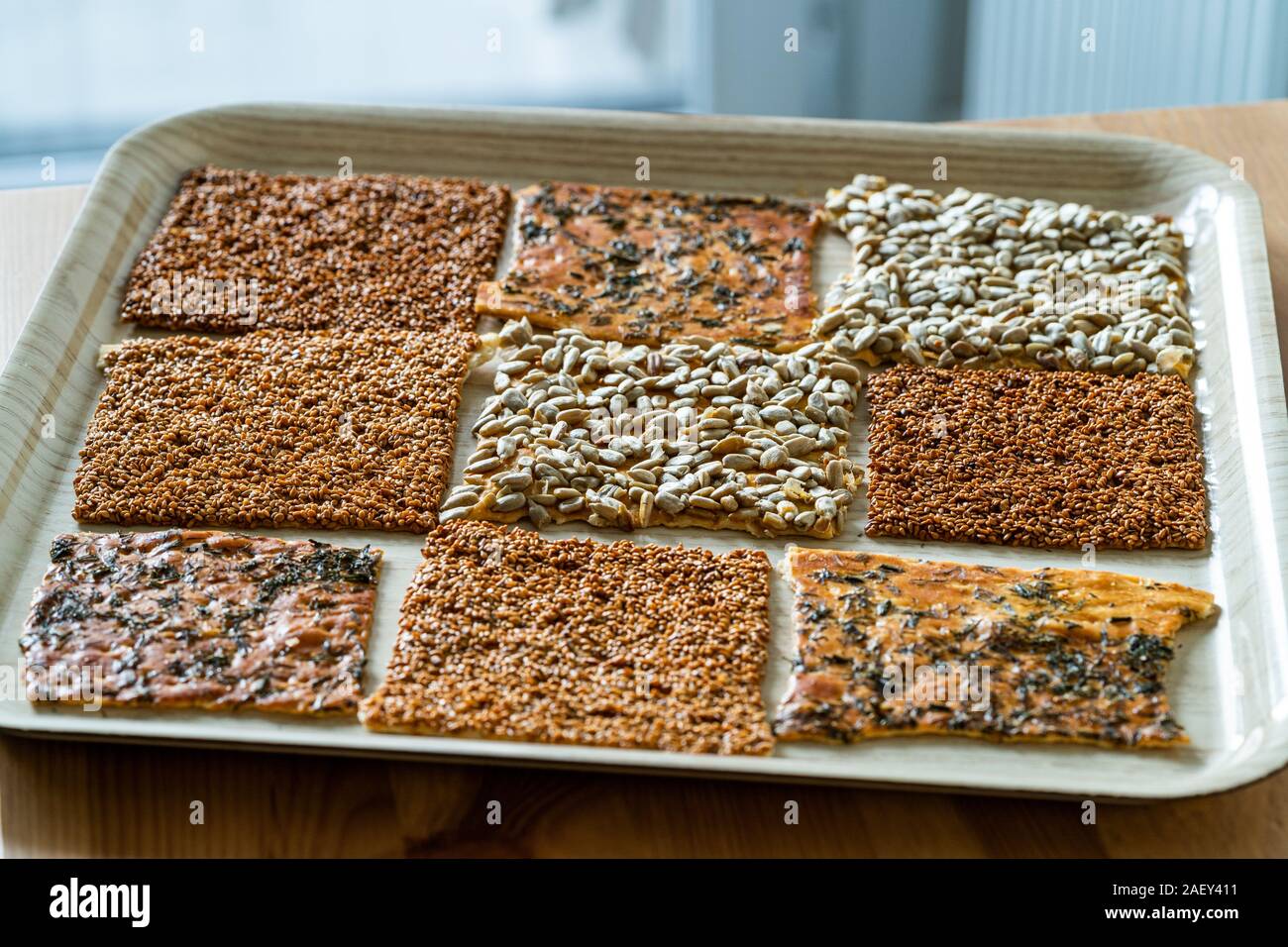 Turkish Homemade Snacks Biscuit with Sunflower Seeds, Sesame and Dill ...