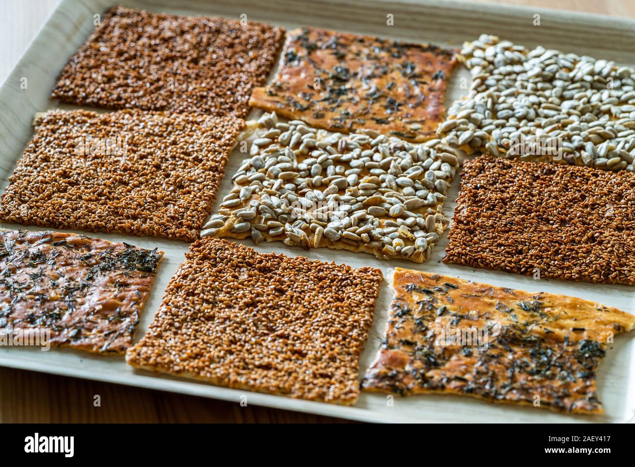 Turkish Homemade Snacks Biscuit with Sunflower Seeds, Sesame and Dill ...