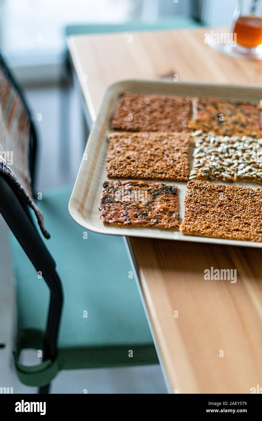 Turkish Homemade Snacks Biscuit with Sunflower Seeds, Sesame and Dill ...