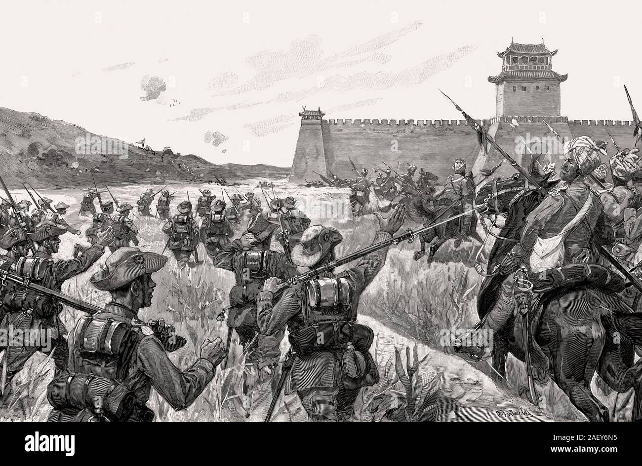 The Capture of Lianghsiang by the German infantry and the Bengal ...