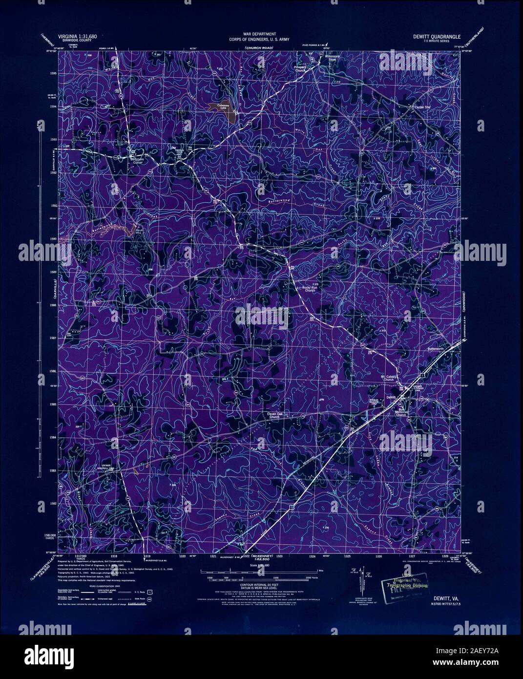 Map of dewitt hi-res stock photography and images - Alamy