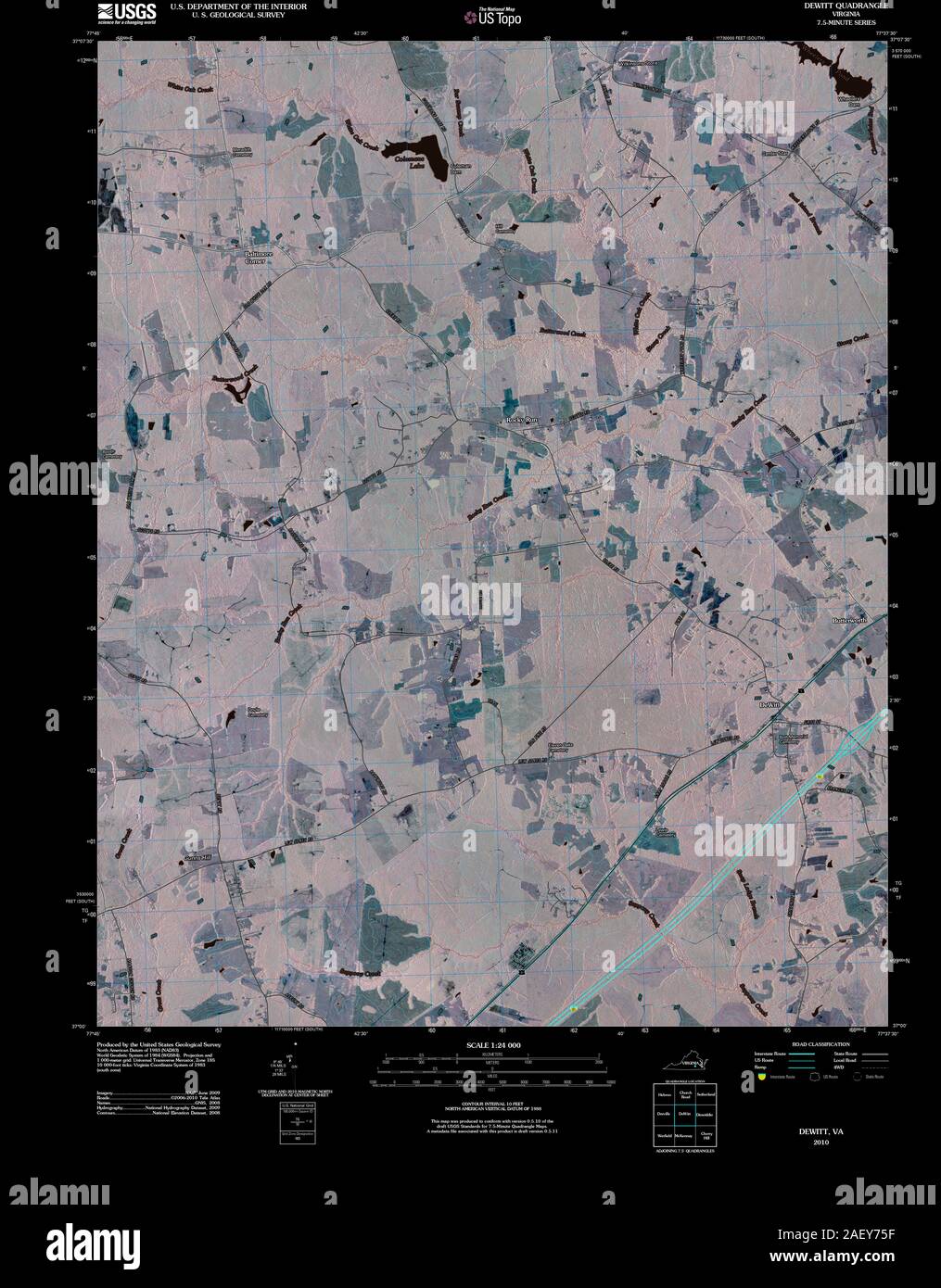 Map of dewitt hi-res stock photography and images - Alamy