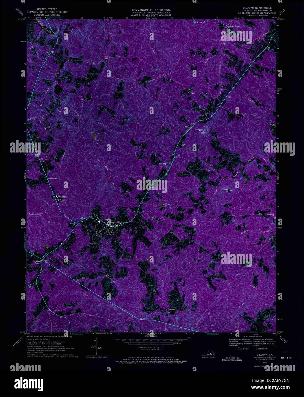 Map of dillwyn hi-res stock photography and images - Alamy