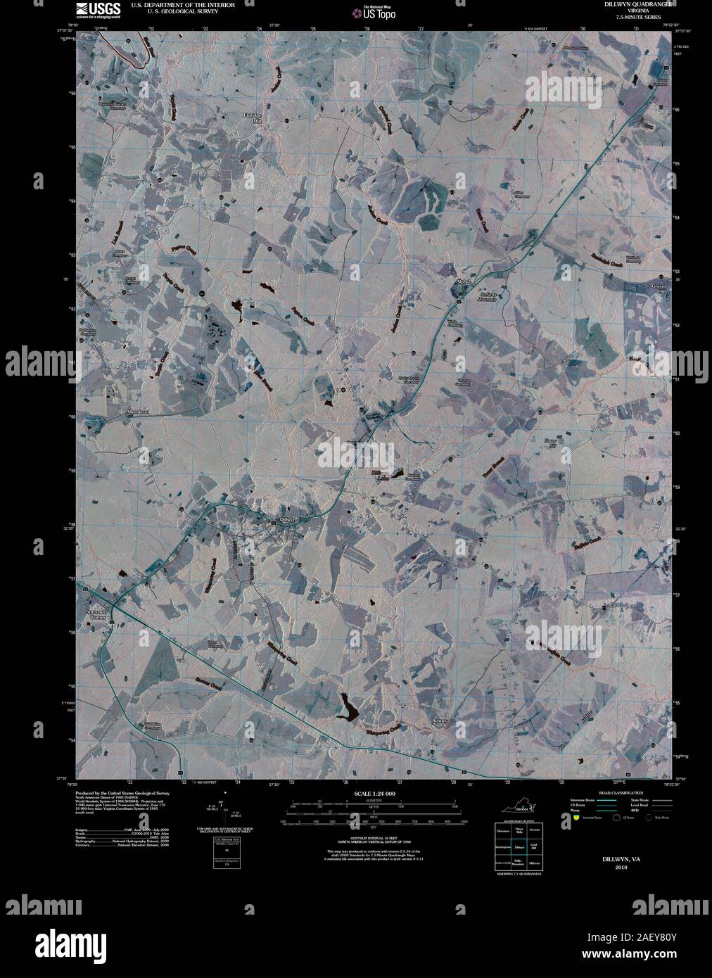 Map of dillwyn hi-res stock photography and images - Alamy