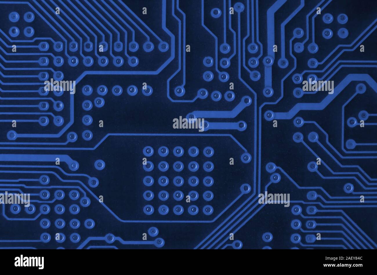 Close up of colored micro circuit board. Abstract technology background ...