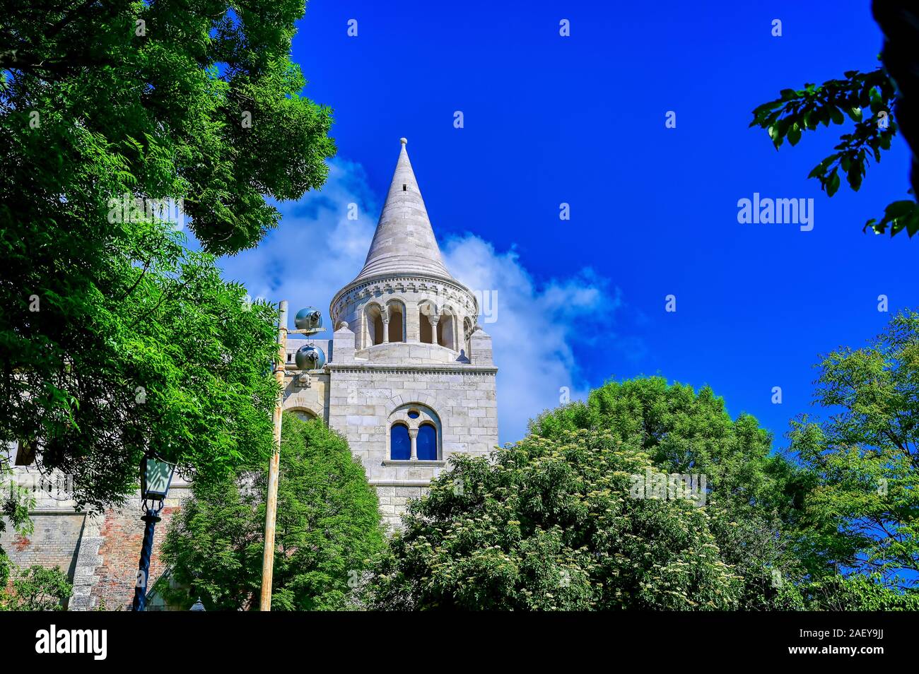 Fisherman's Bastion, located in the Buda Castle complex, in Budapest ...