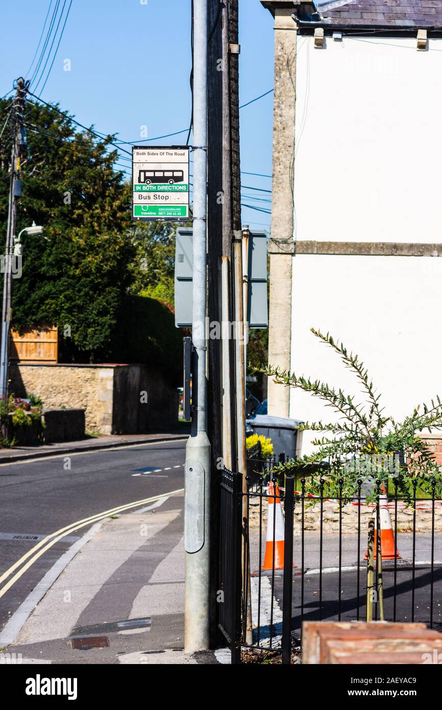 Bus stop sign pole post hi-res stock photography and images - Alamy