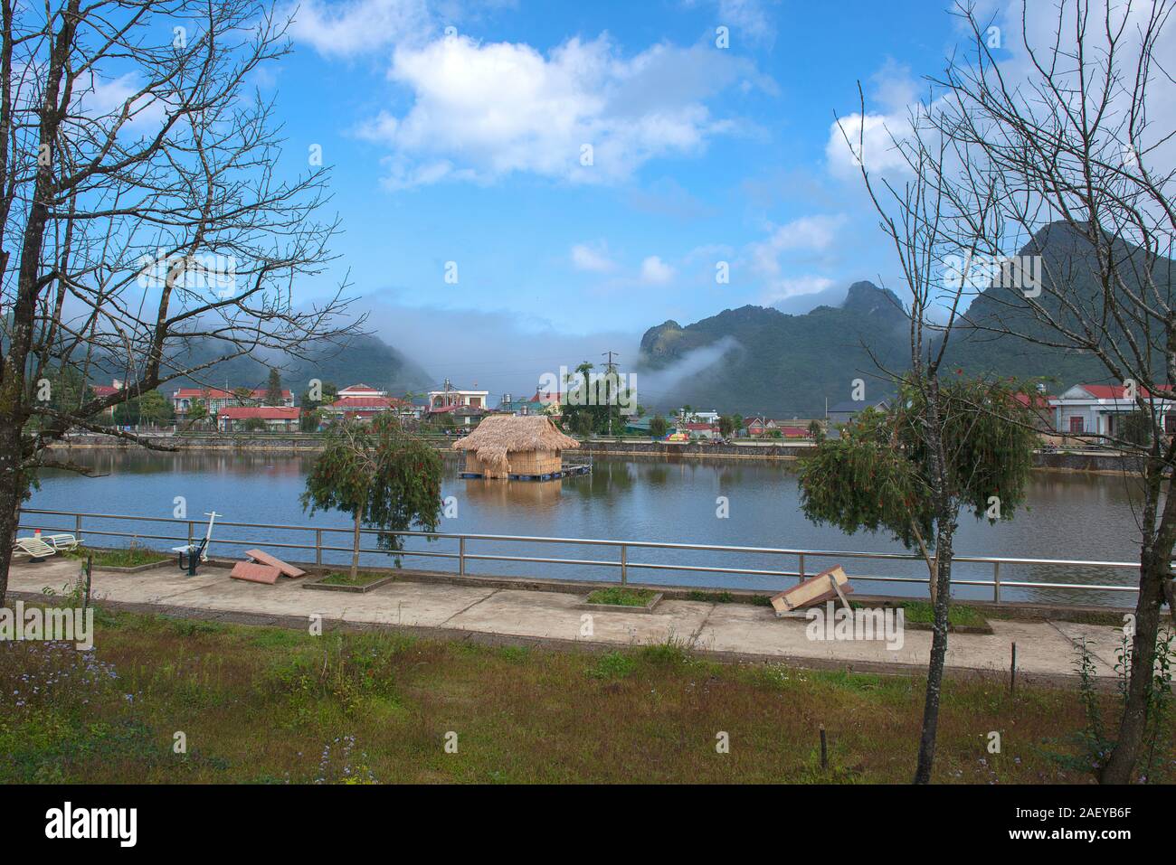 Lake and panoramic view of Sin Ho, North Vietnam Stock Photo - Alamy