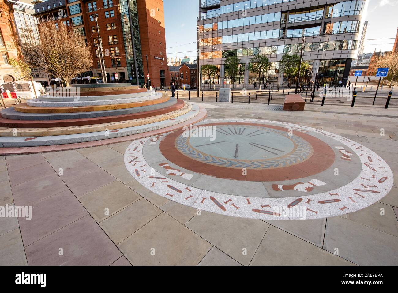 The Peterloo Memorial commemorating the Peterloo Massacre. Manchester ...