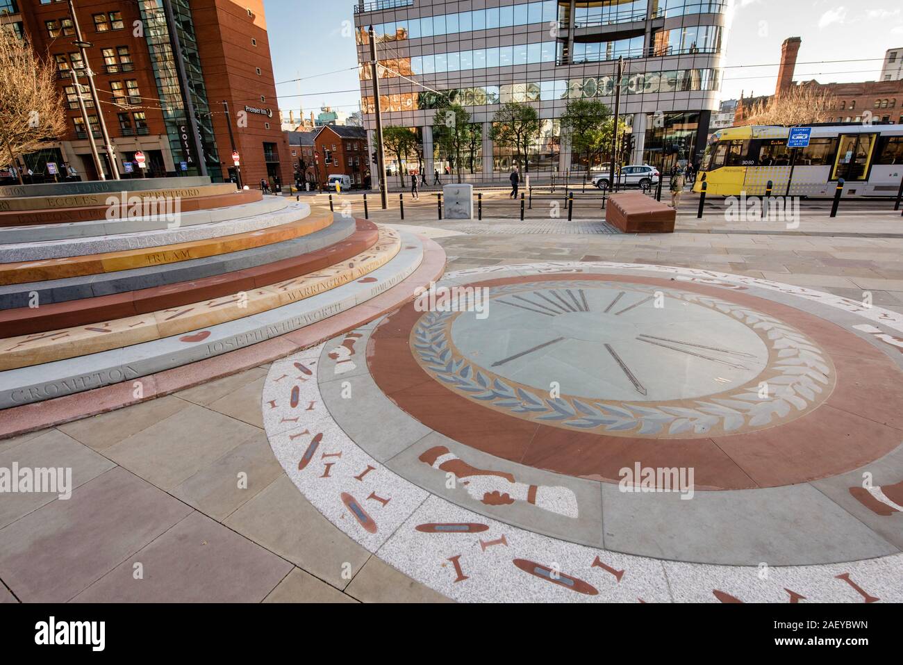 The Peterloo Memorial commemorating the Peterloo Massacre. Manchester ...