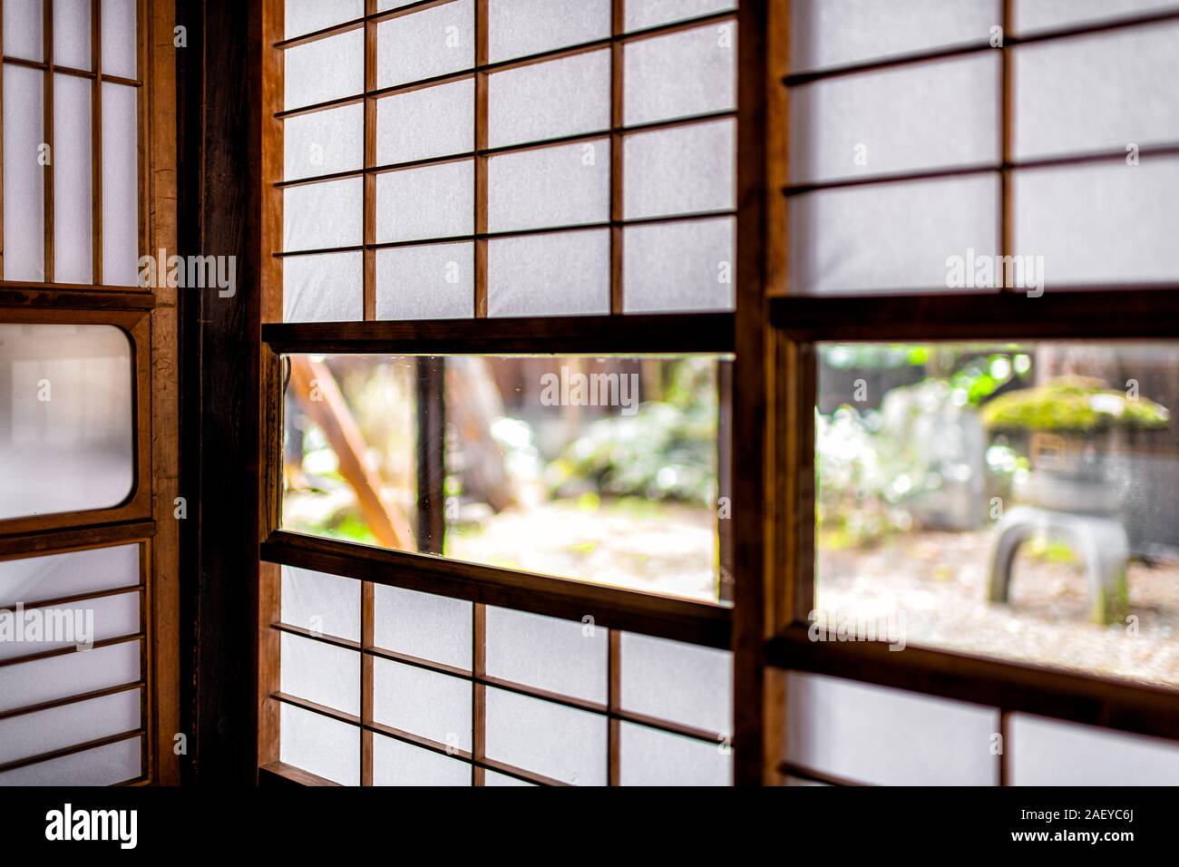 Traditional japanese house onsen ryokan hotel in Japan with shoji ...