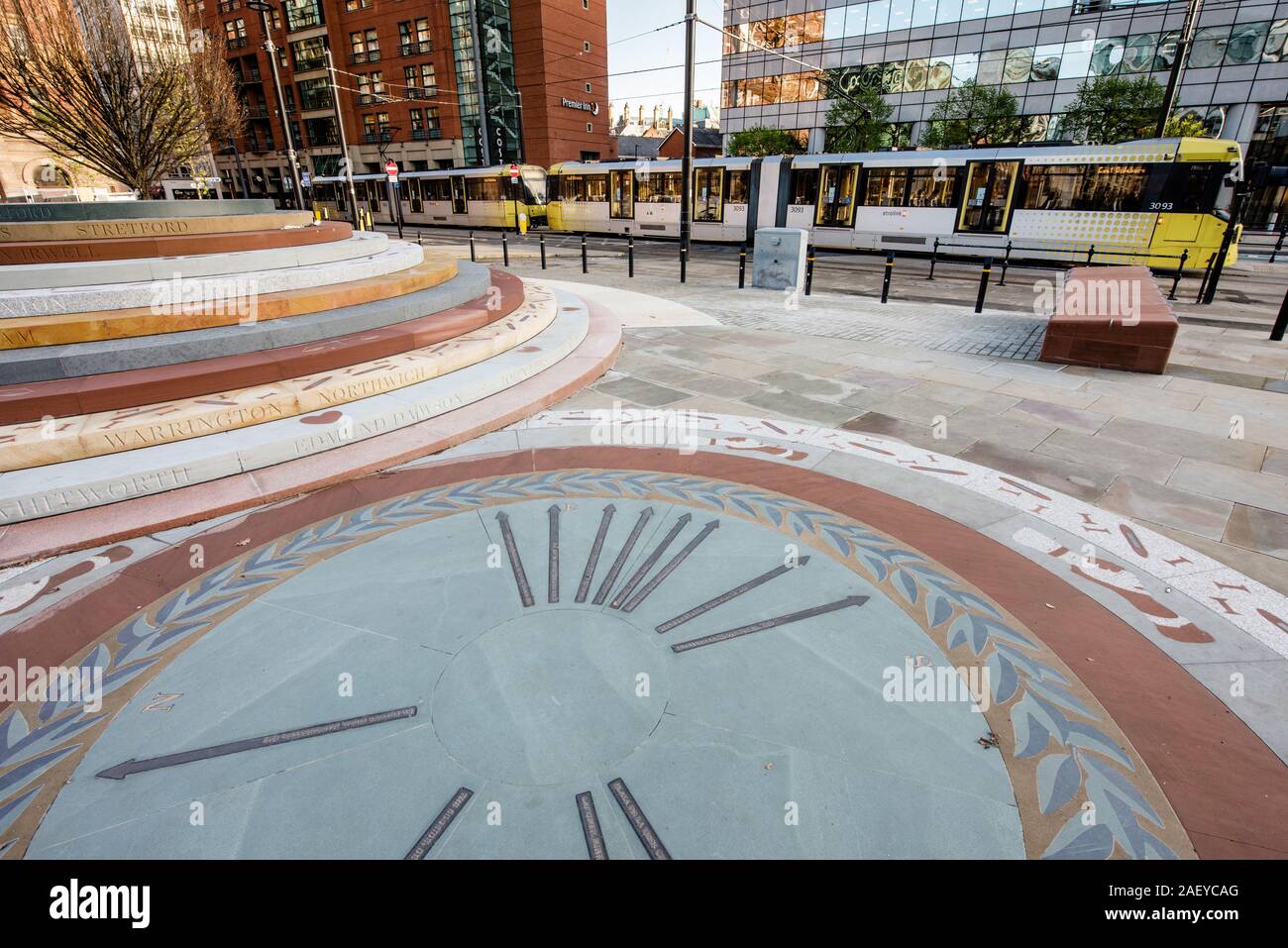 The Peterloo Memorial commemorating the Peterloo Massacre. Manchester ...