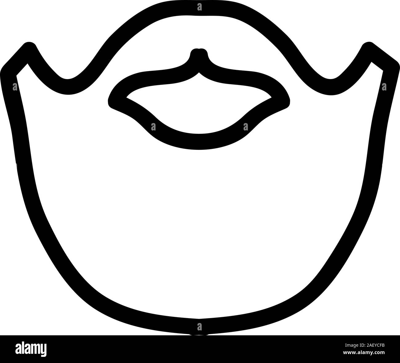 Stylish beard icon vector. Isolated contour symbol illustration Stock ...