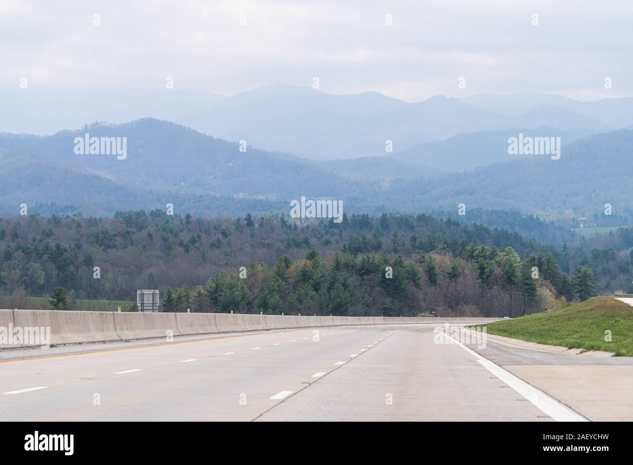 Smoky Mountains near Asheville, North Carolina near Tennessee border ...