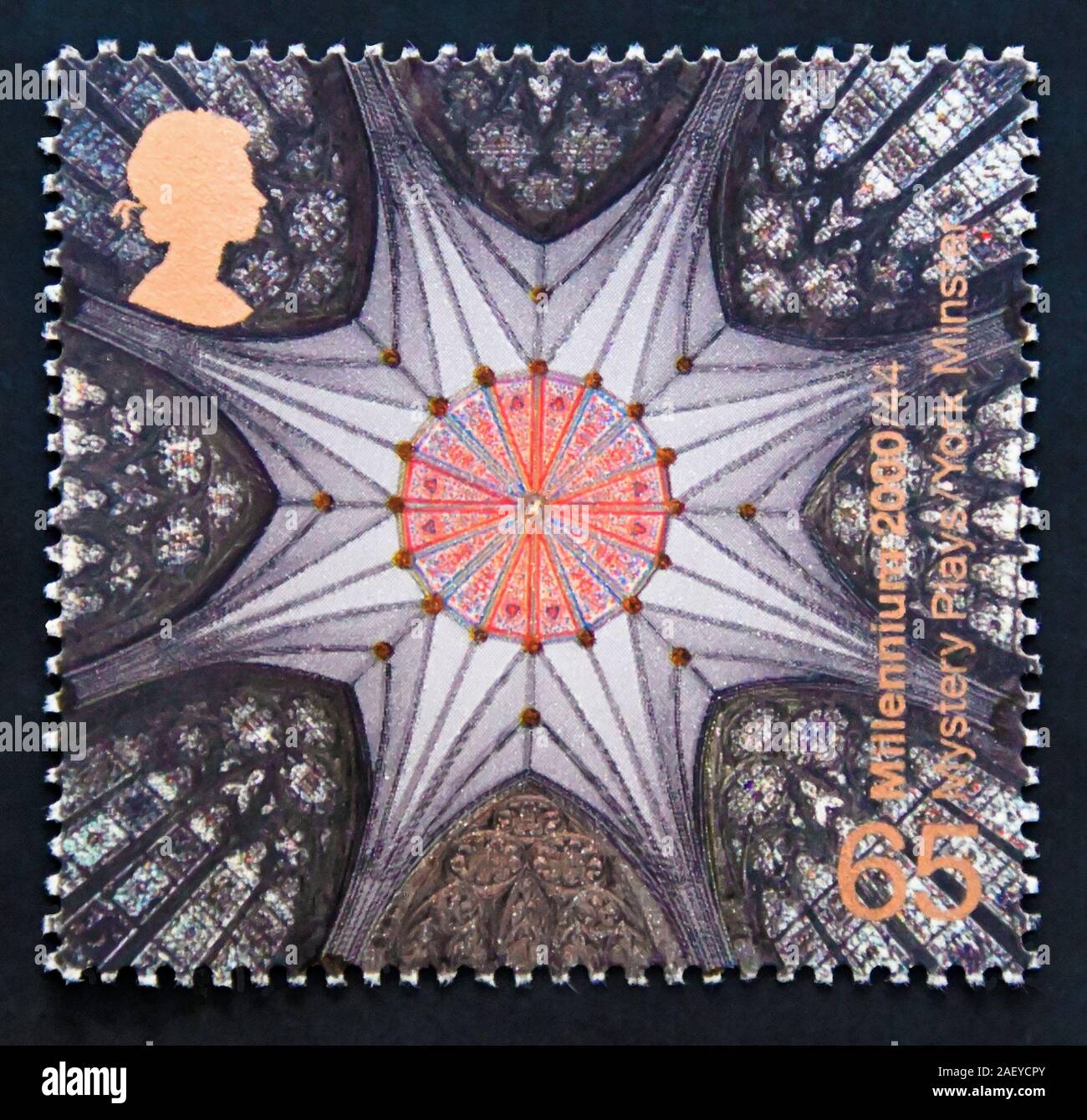 Postage stamp. Great Britain. Queen Elizabeth II. Millenium Series ...