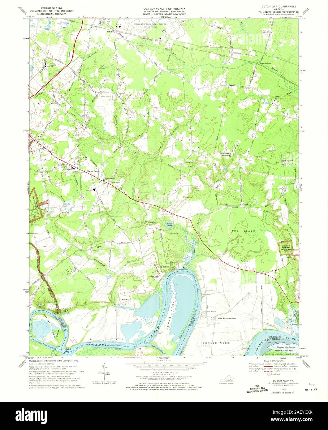 VA Dutch Gap 184818 1969 24000 Stock Photo - Alamy