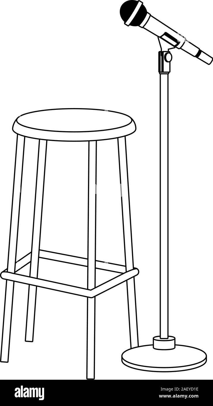 Mic stand stool Stock Vector Images - Alamy