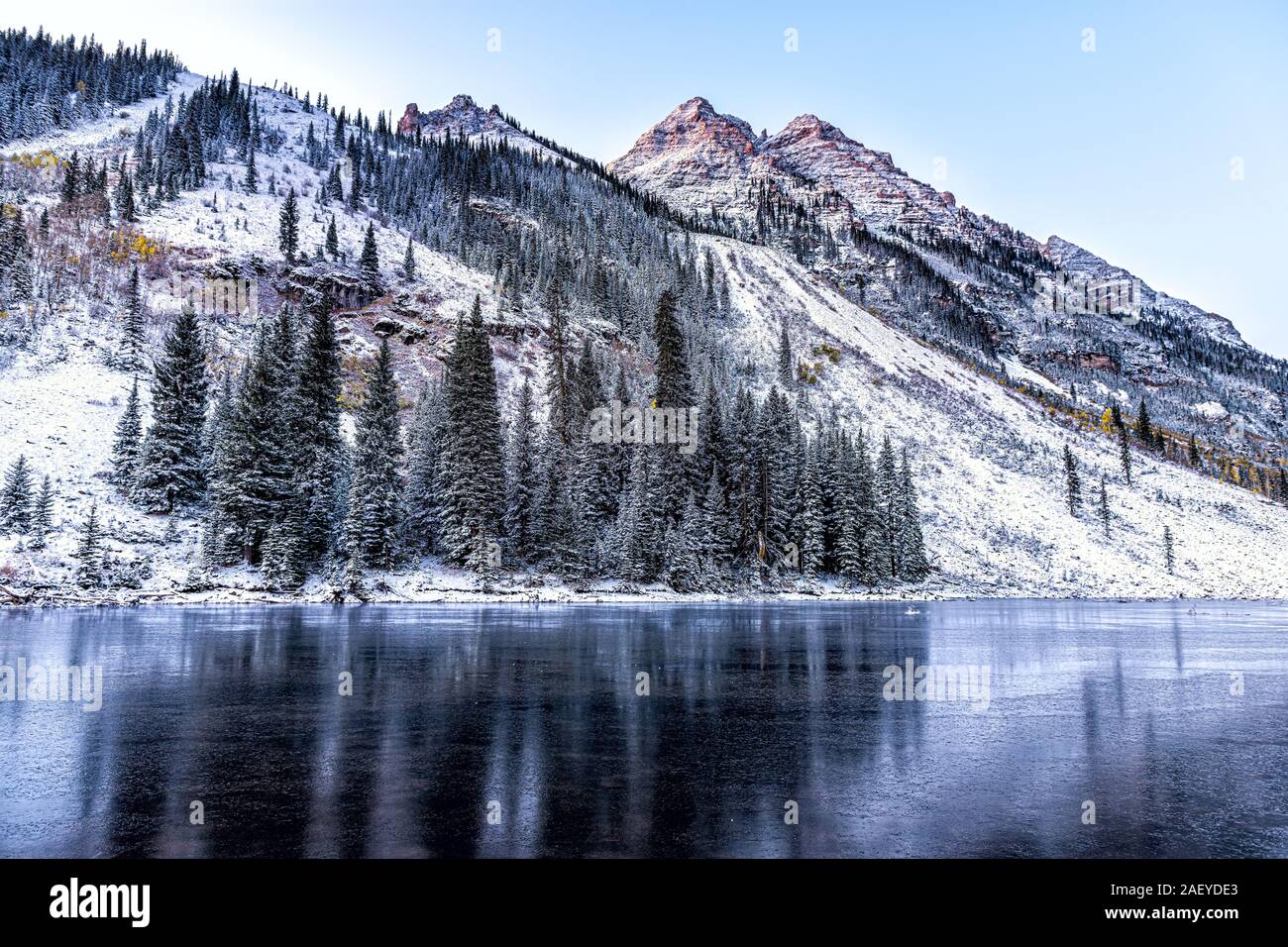 Aspen maroon bells winter hi-res stock photography and images - Alamy