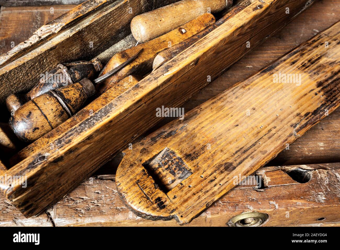 Old woodworking tools hi-res stock photography and images - Alamy