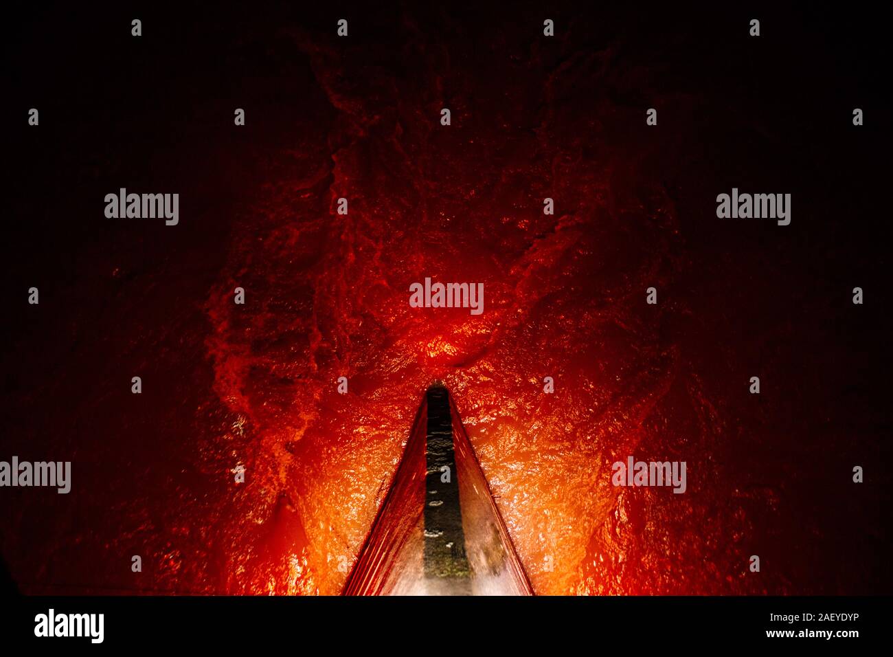 Lush river in red color Stock Photo - Alamy