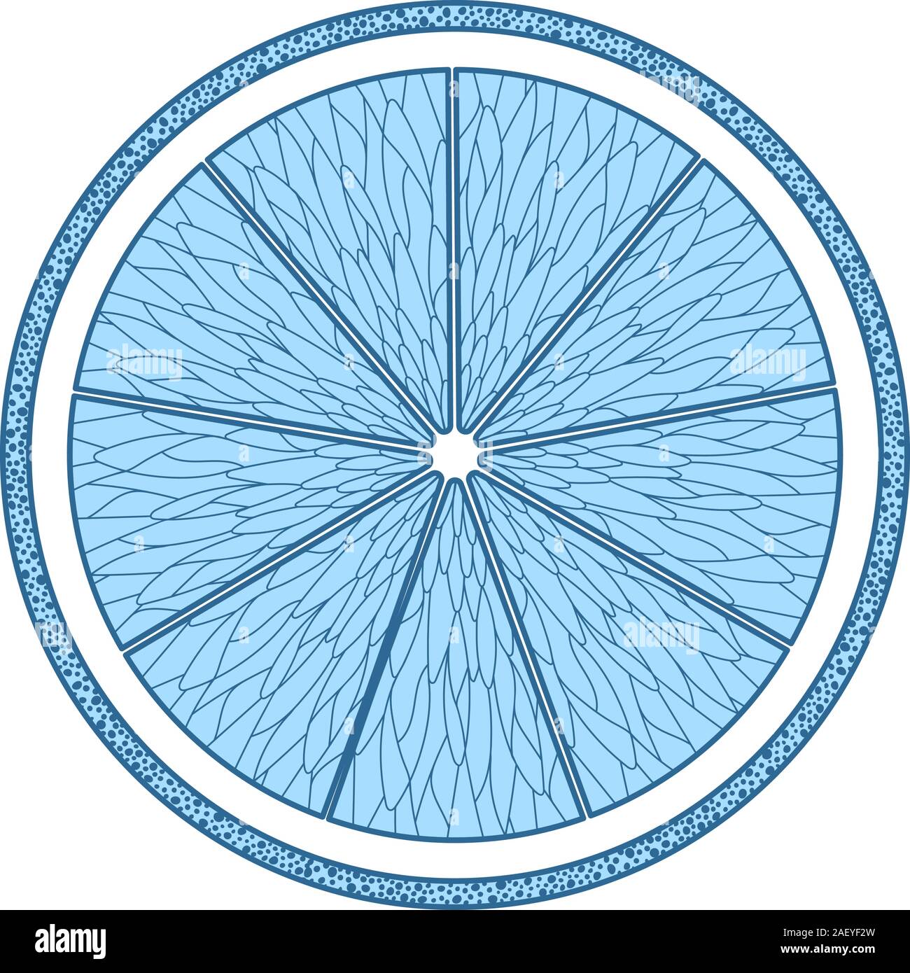Icon Of Orange In Ui Colors. Thin Line With Blue Fill Design. Vector ...