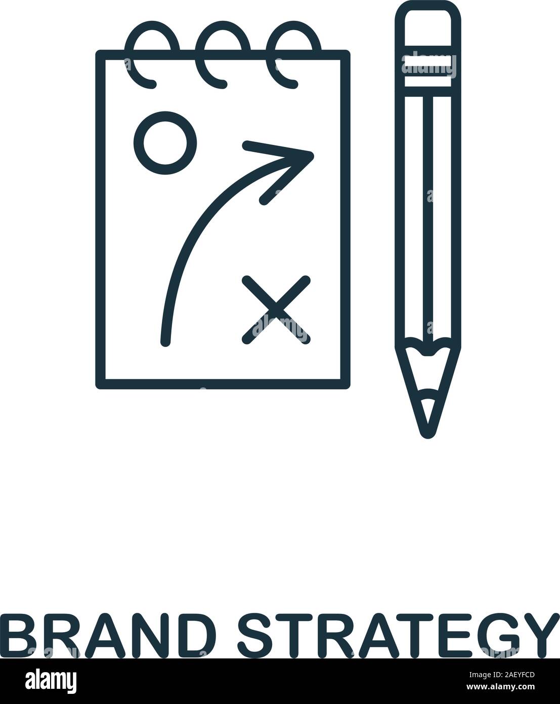 Brand Strategy icon. Line style element from business strategy ...