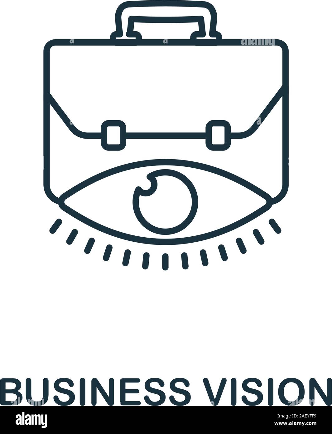 Business Vision icon. Line style element from business strategy ...