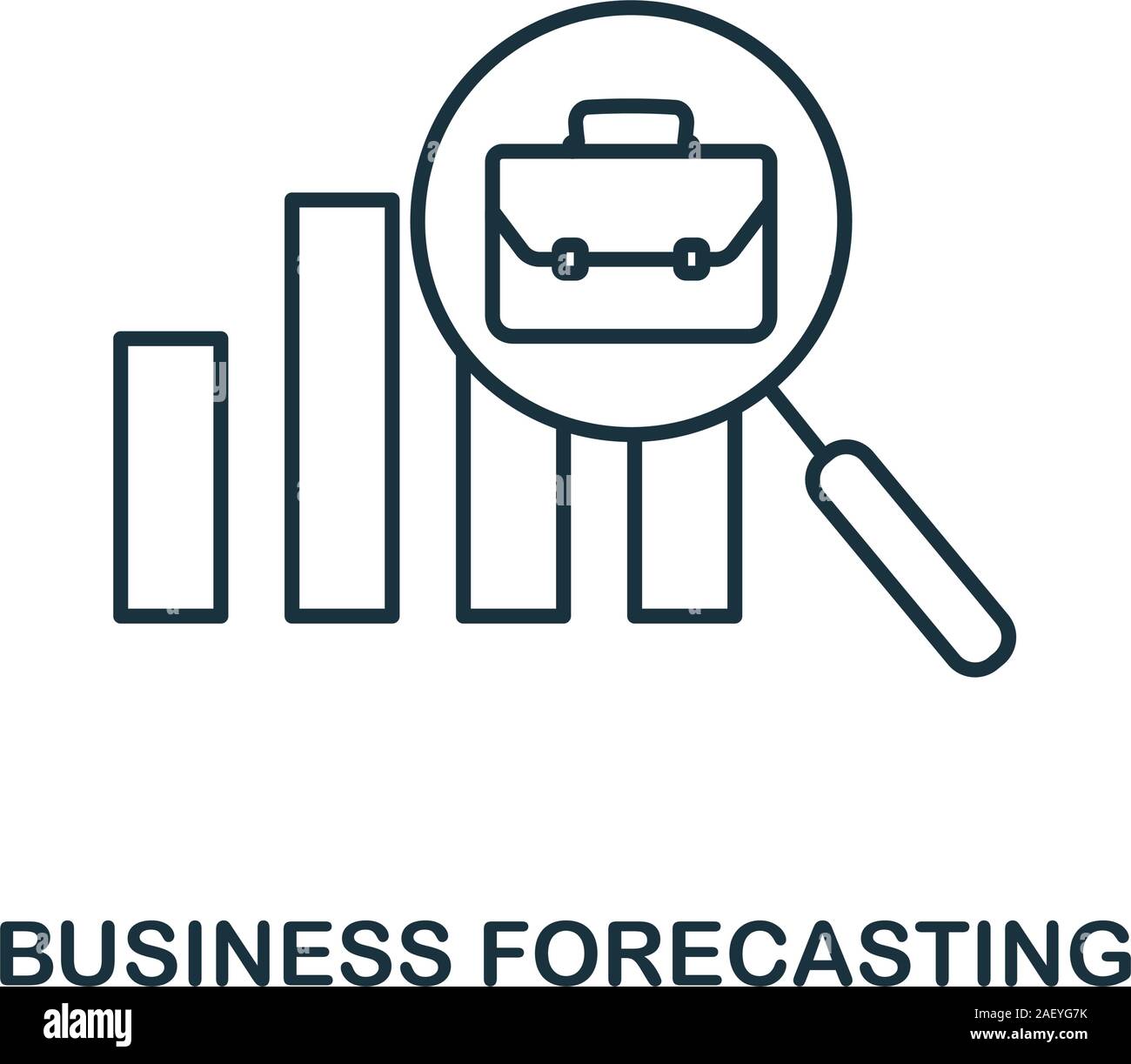 Business Forecasting icon. Line style element from business strategy ...