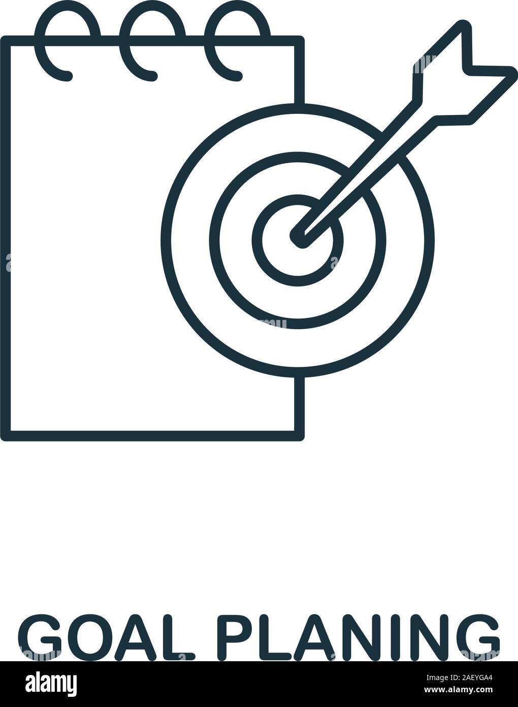 Goal Planing icon. Line style element from business strategy collection ...