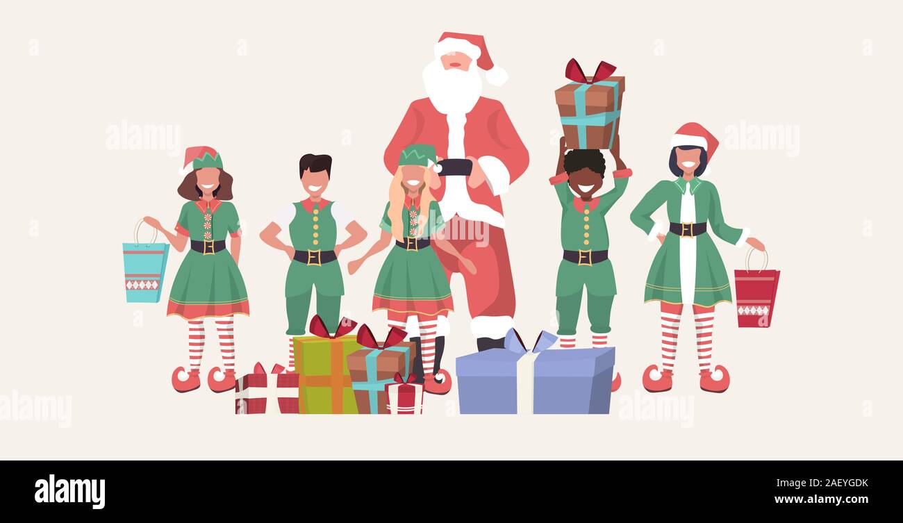 Female santa elves Stock Vector Images - Alamy
