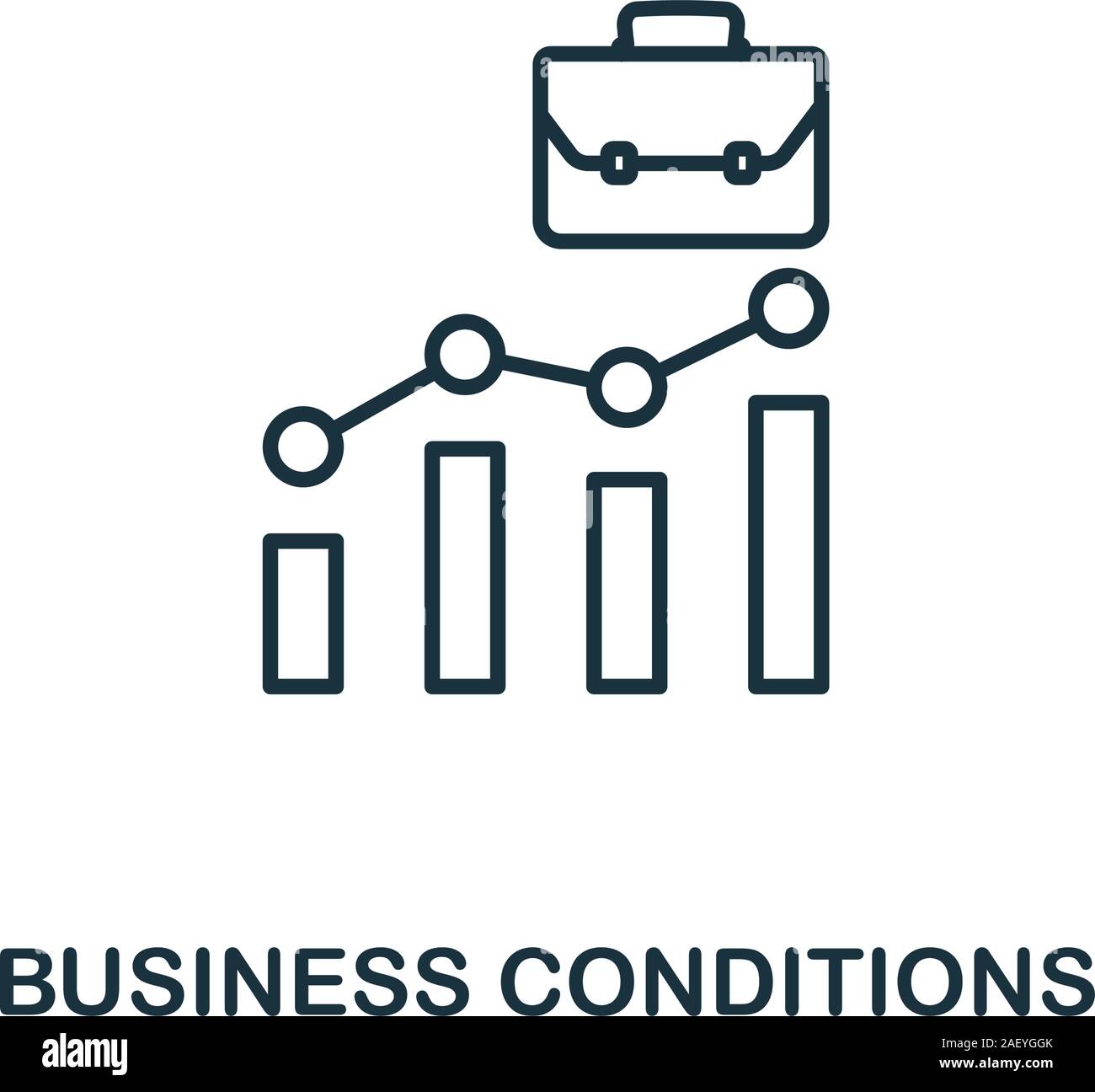 Business Conditions icon. Line style element from business strategy ...